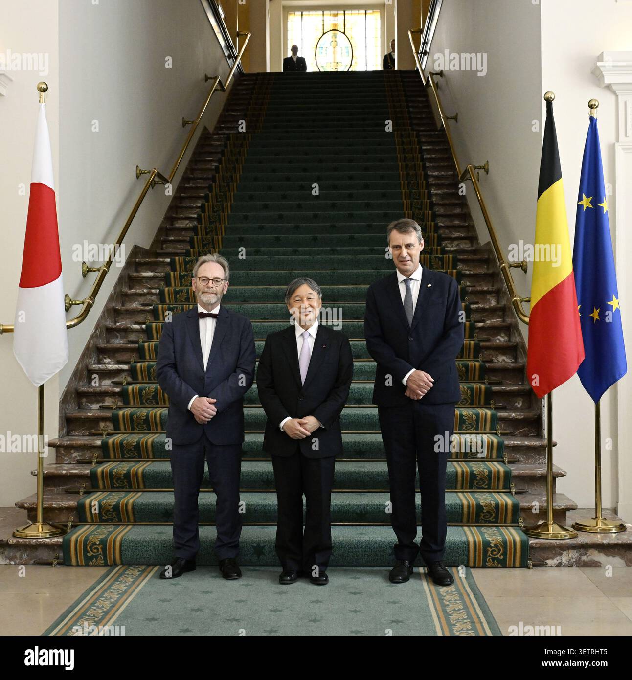 Japanese Emperor Naruhito visits federal congress in Brussels, Belgium ...