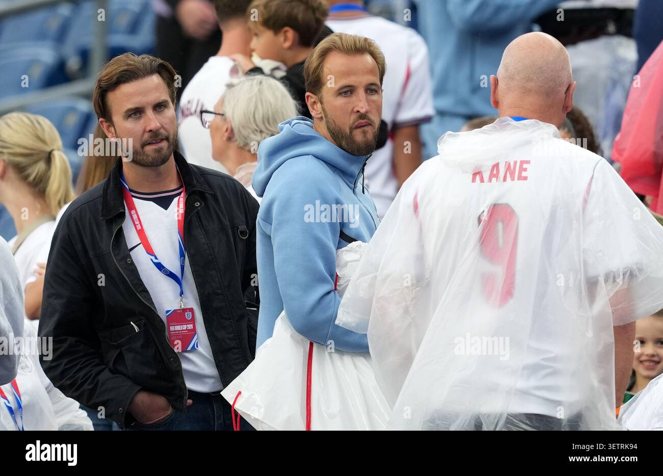 England's Harry Kane in the stands with his brother Charlie (left ...