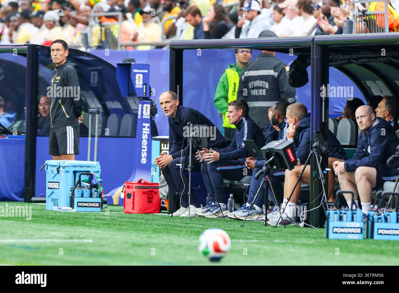England Head Coach Thomas Tuchel [GER] dug out during the England v ...