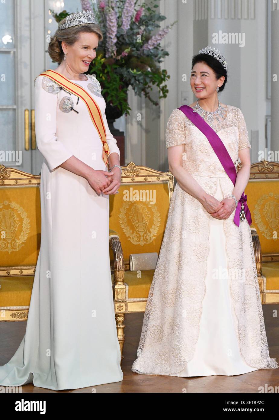 Japanese Empress Masako attends a dinner party conducted by King of the ...
