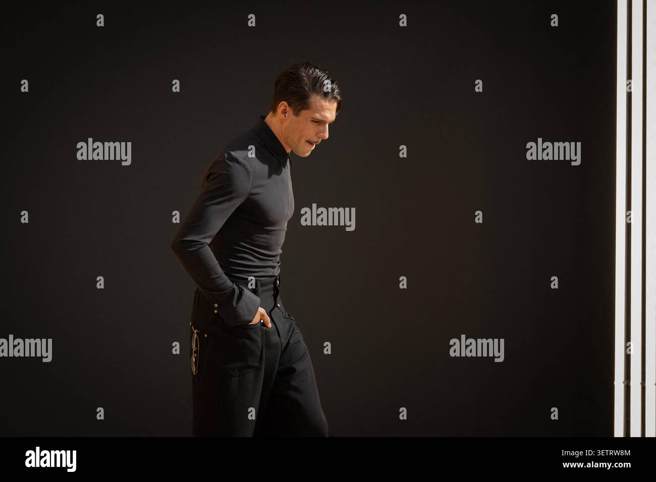French actor Francois Civil attends the Louis Vuitton show during Paris ...