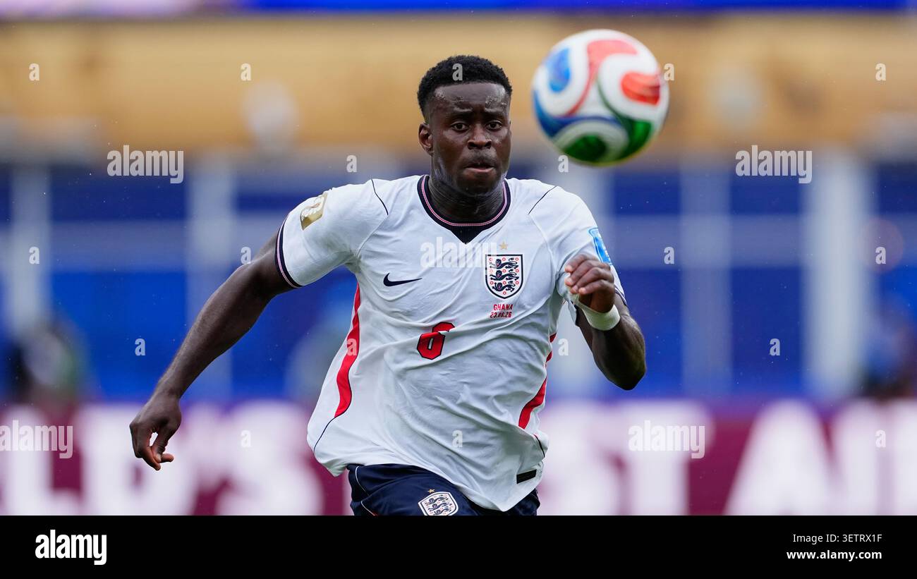 England's Marc Guehi (6) runs after the ball during the World Cup Group ...