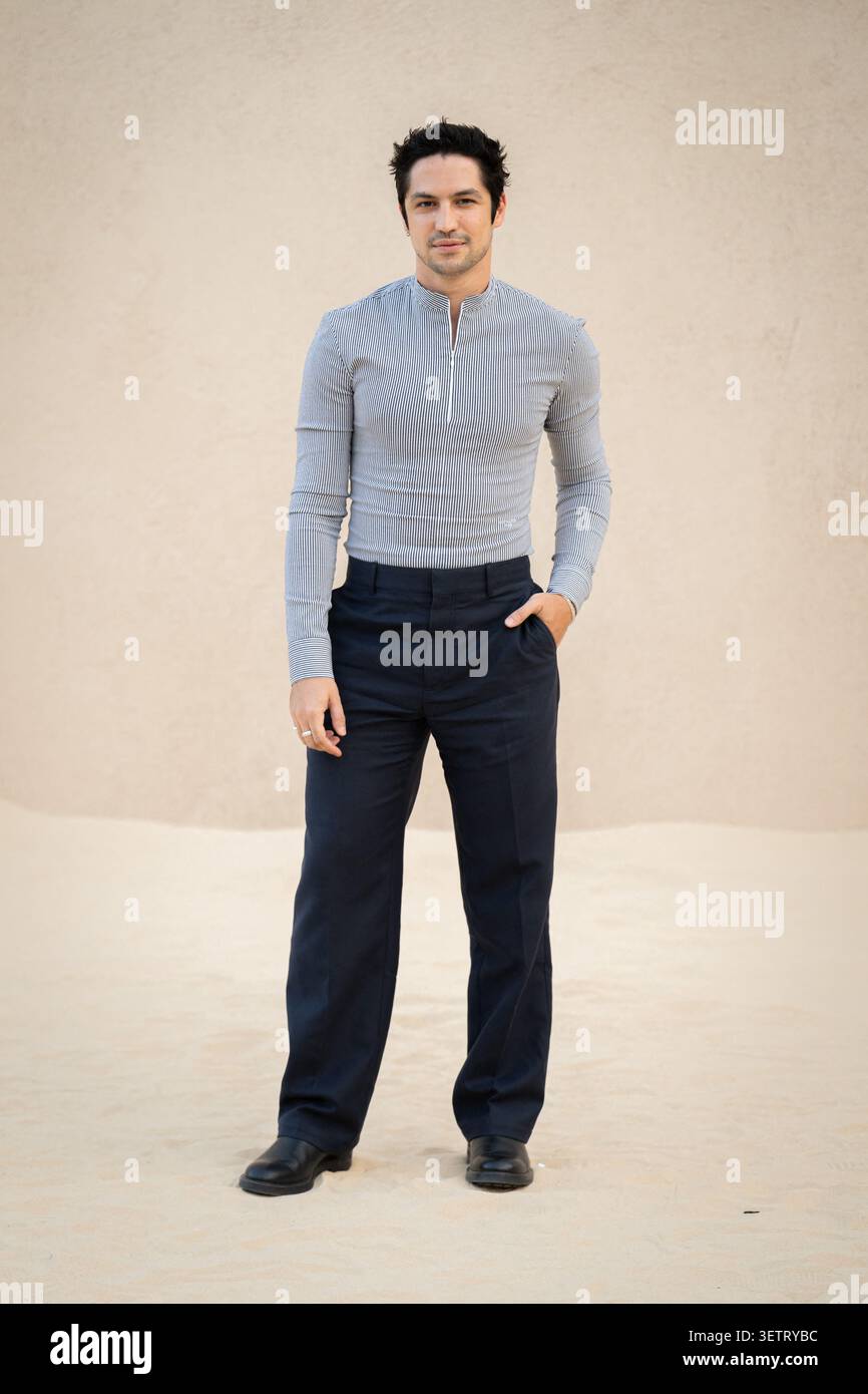Brazilian actor Gabriel Leone attends the Louis Vuitton show during ...