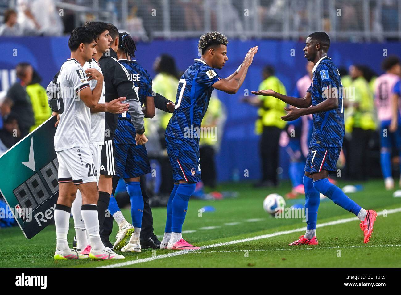 France's Désiré DOUE and France's Ousmane DEMBELE during the FIFA World ...