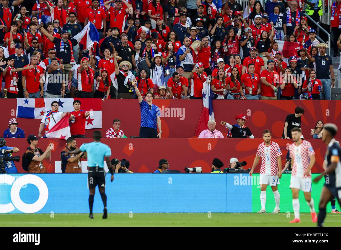 Panama fans cheer on the stands during the FIFA World Cup 2026 Group L ...