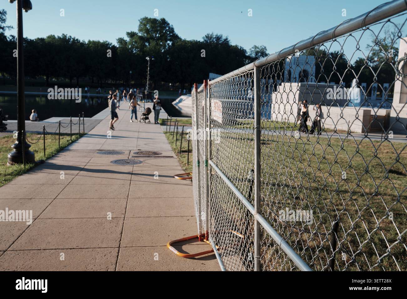 Fencing that will secure an area around where fireworks for the Fourth ...