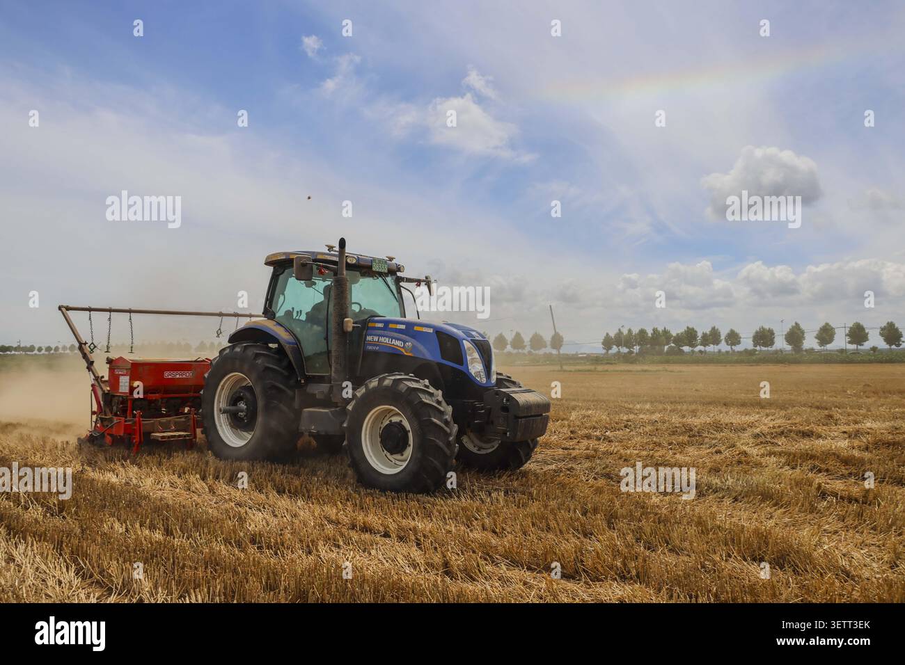 Farmers plant summer corn using no-till precision seeders in Dacang ...