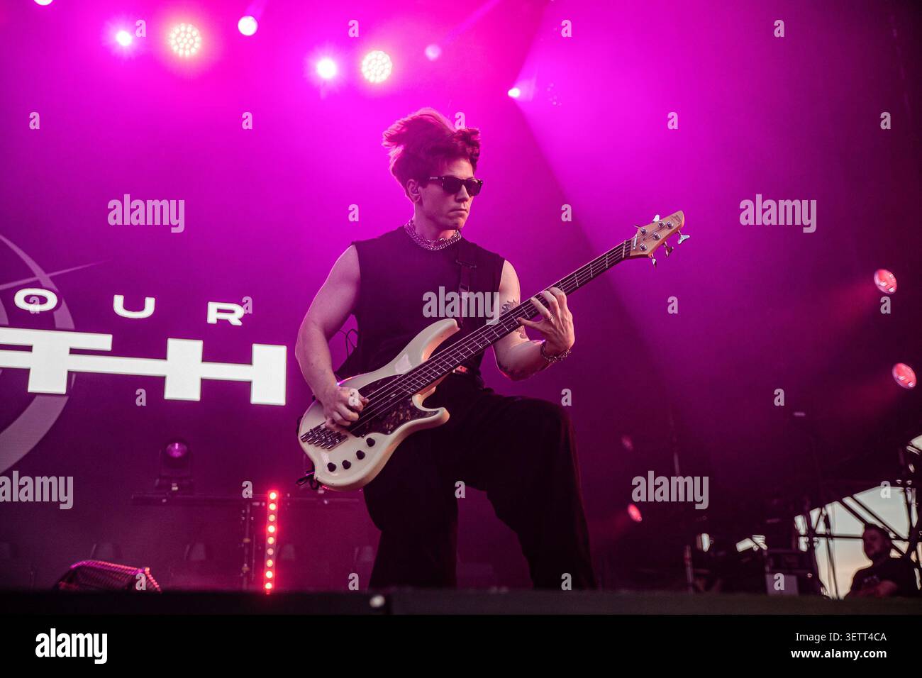 Catch Your Breath bassist Cianan Madigan performs live on stage at ...