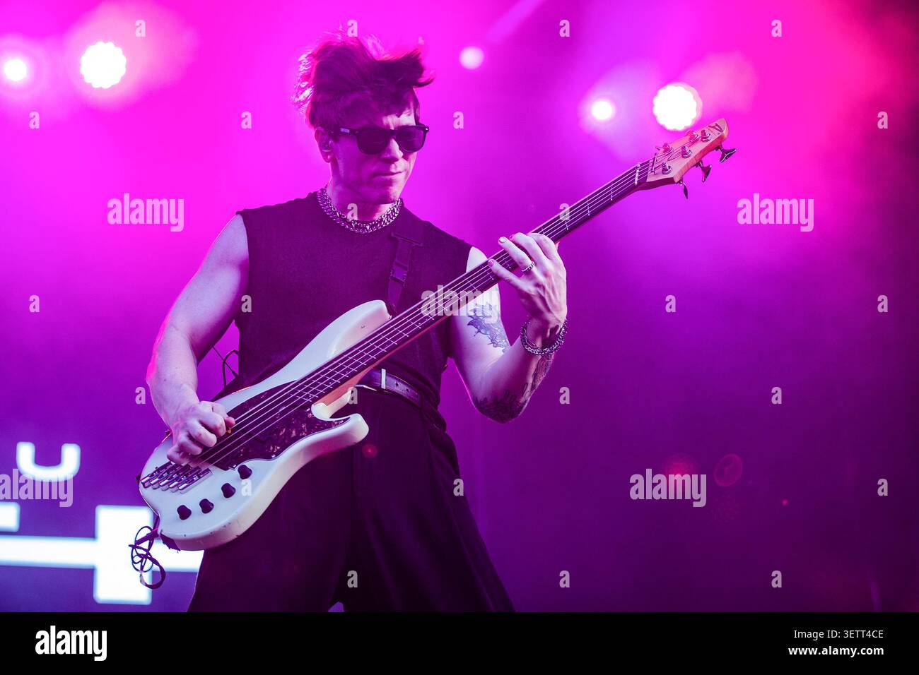 Catch Your Breath bassist Cianan Madigan performs live on stage at ...