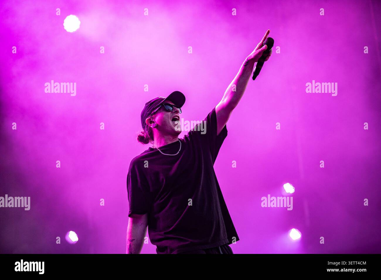 Josh Mowery frontman of Catch Your Breath performs live on stage at the ...