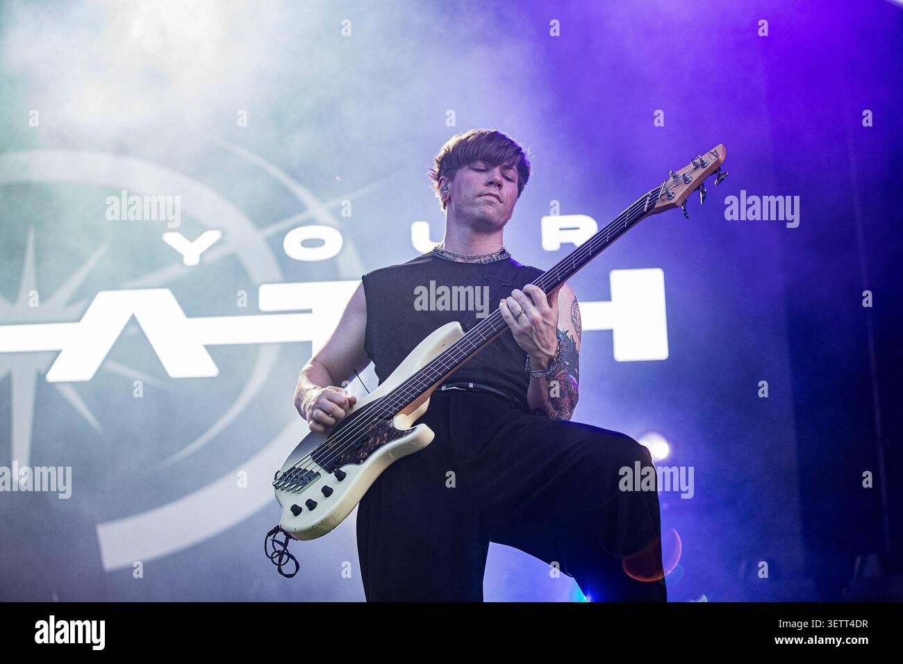 Catch Your Breath bassist Cianan Madigan performs live on stage at ...