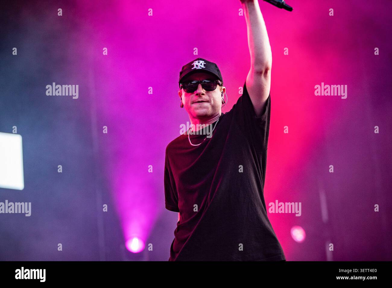 Josh Mowery frontman of Catch Your Breath performs live on stage at the ...