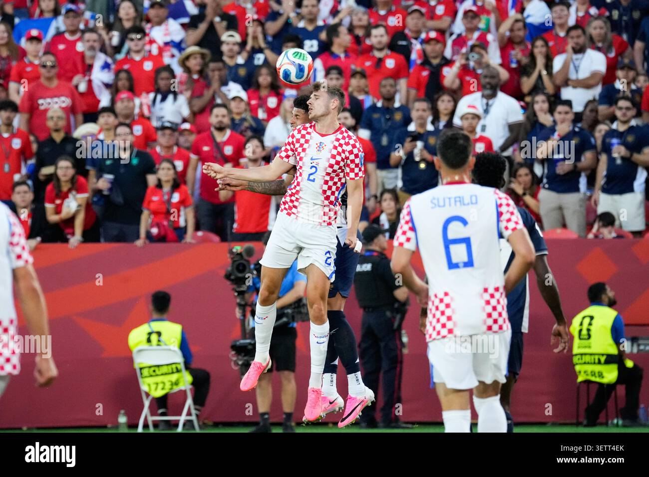 Croatia defender Josip Stanišić (2) and Panama defender Andrés Andrade ...