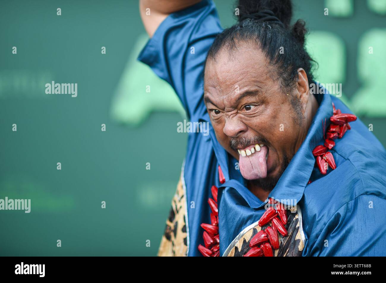 Kelemete Misipeka arrives at the premiere of the second season of ...