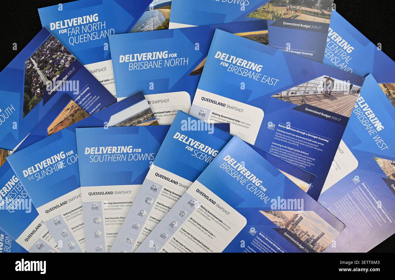 The Budget papers are seen before the handing down of the 2025-26 ...