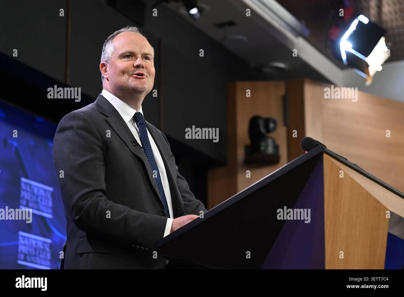 Shadow Foreign Minister Ted O'Brien addresses the National Press Club ...