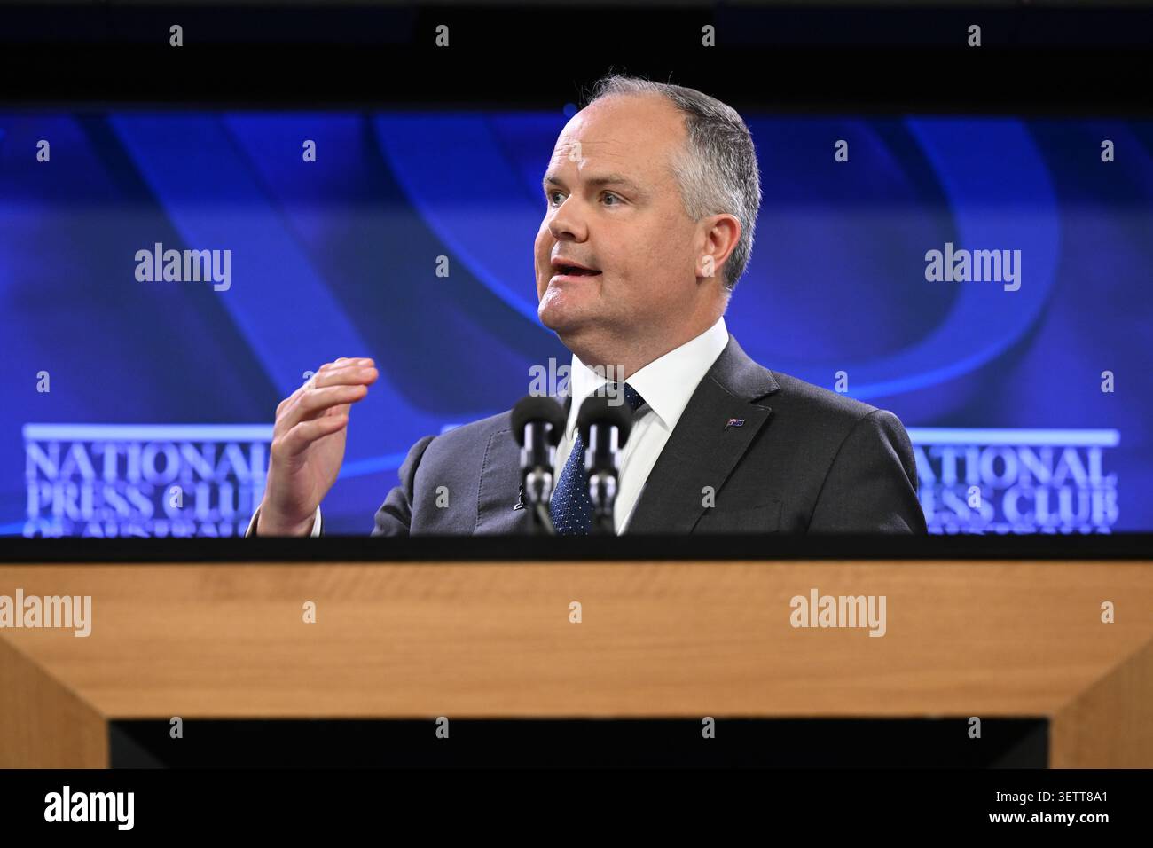 Shadow Foreign Minister Ted O'Brien addresses the National Press Club ...