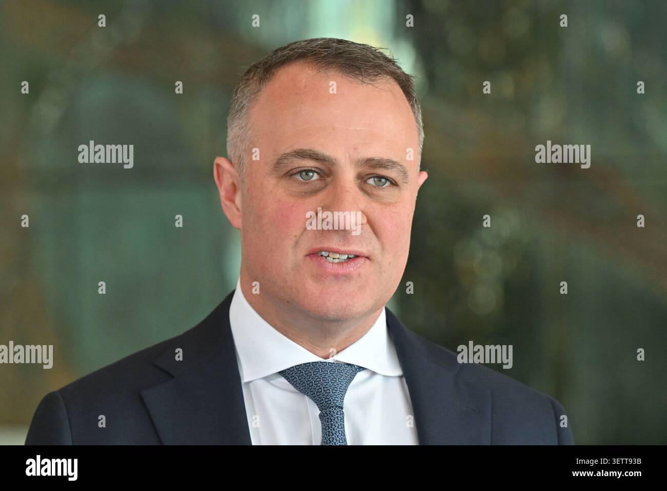 Shadow Treasurer Tim Wilson speaks to journalists at a press conference ...