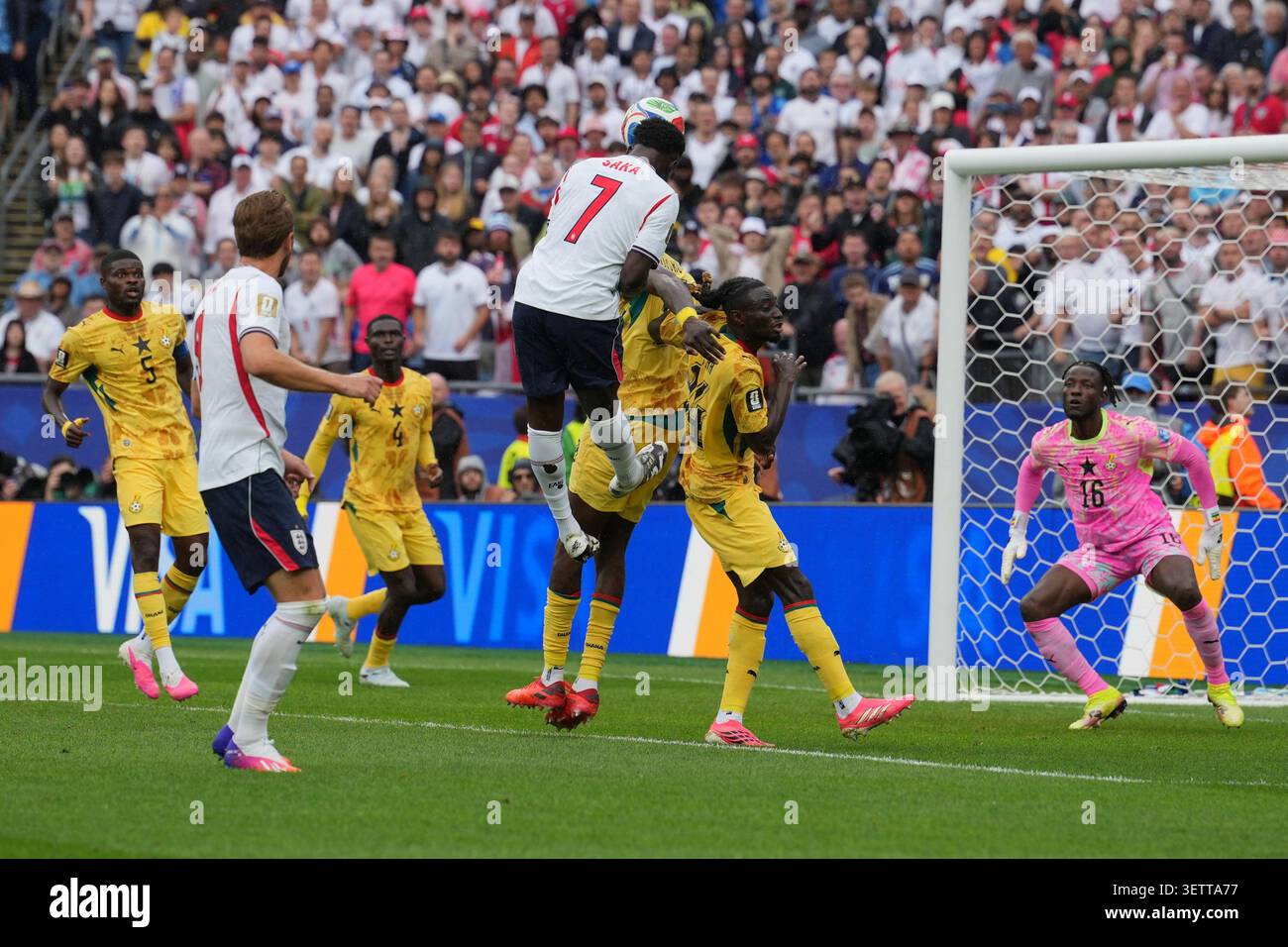 IPA85995757 - Bukayo Saka of England takes a shot during the Group L ...