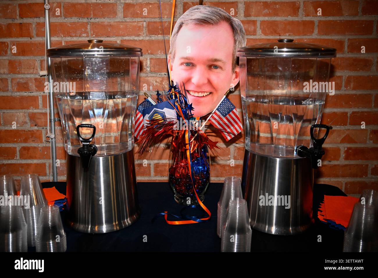 A paper head of democratic congressional candidate Ben McAdams sits out ...
