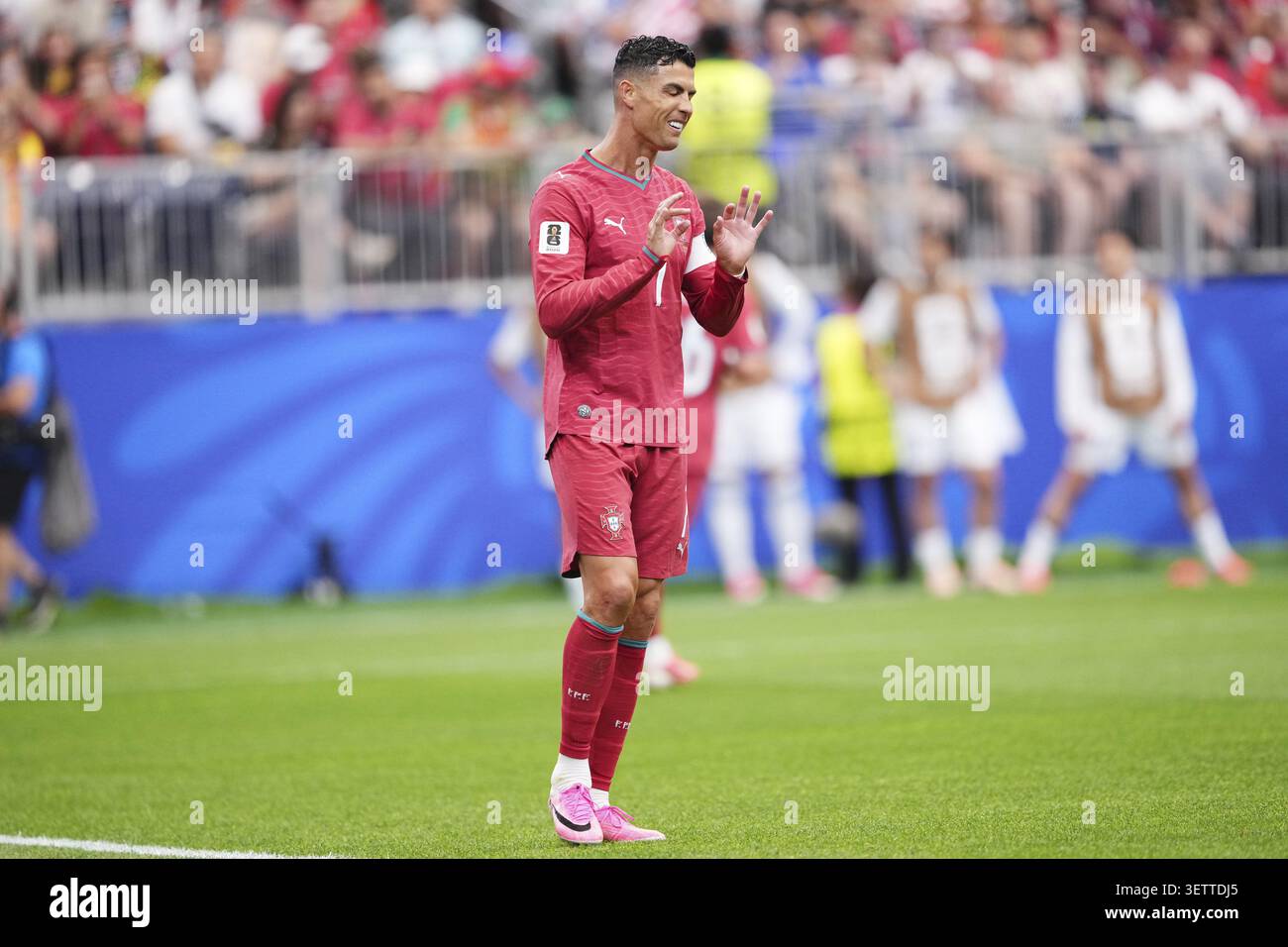 IPA85996458 - Cristiano Ronaldo of Portugal reacts during the FIFA ...