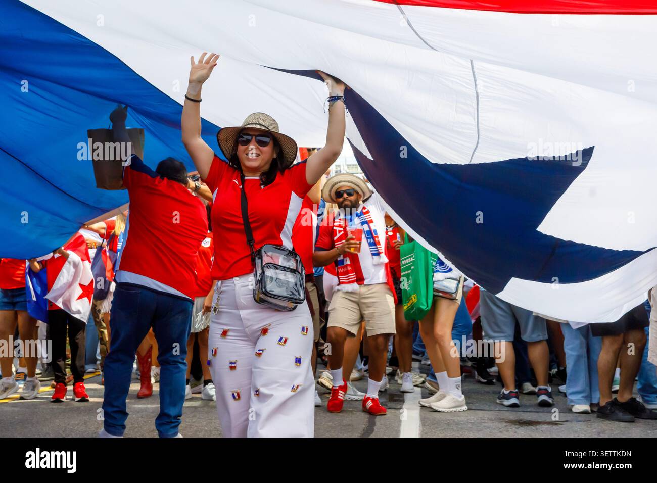 Toronto, Canada. 23 June, 2026. Panamanian 2026 FIFA World Cup fans ...