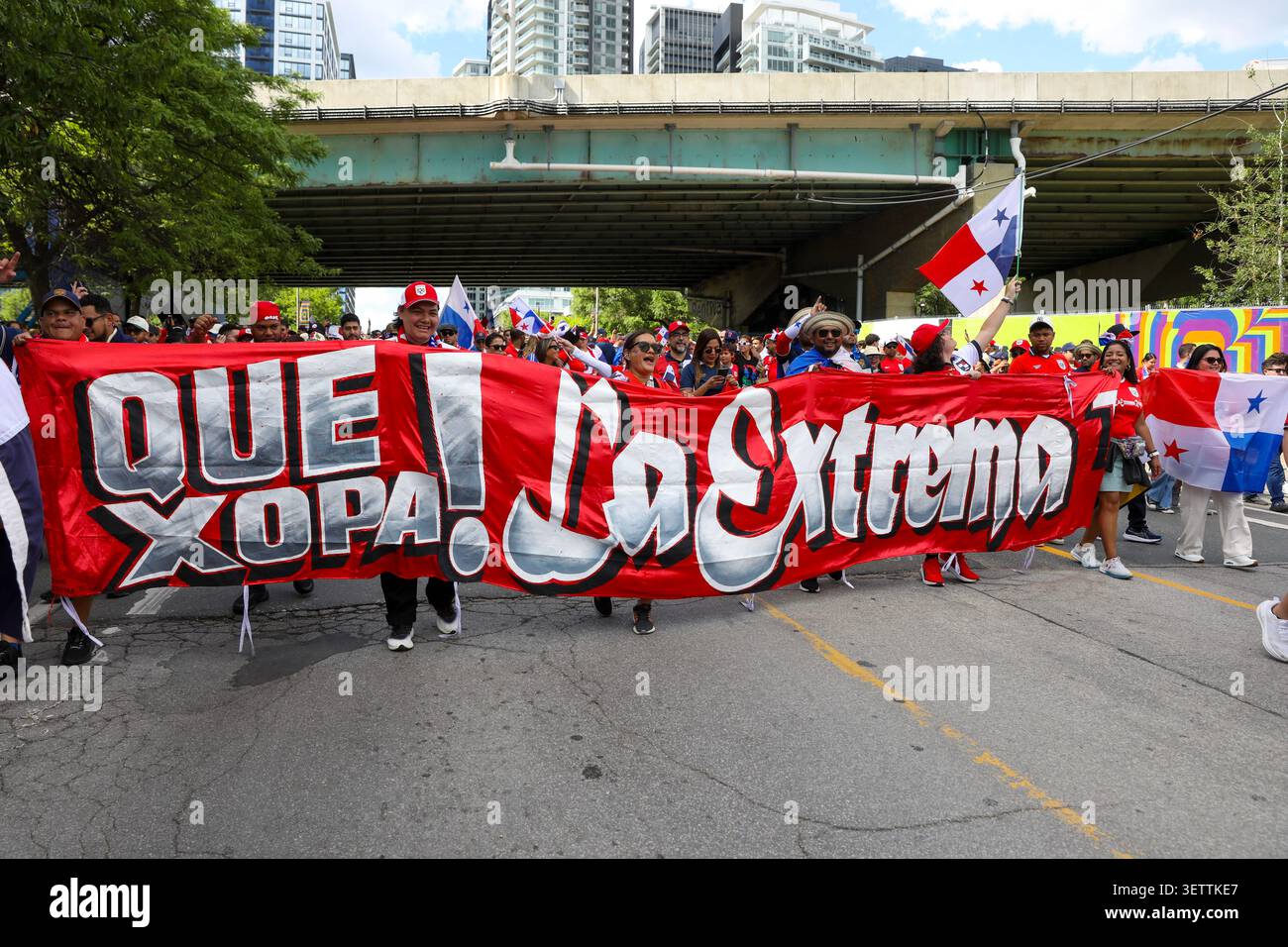 Toronto, Canada. 23 June, 2026. Panamanian 2026 FIFA World Cup fans ...