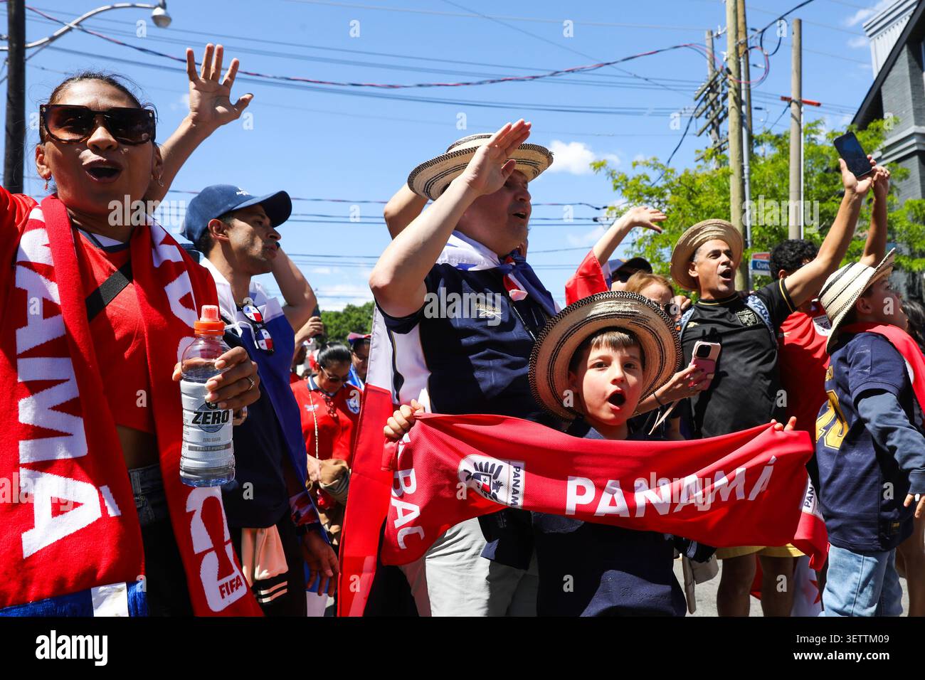 Toronto, Canada. 23 June, 2026. Panamanian 2026 FIFA World Cup fans ...