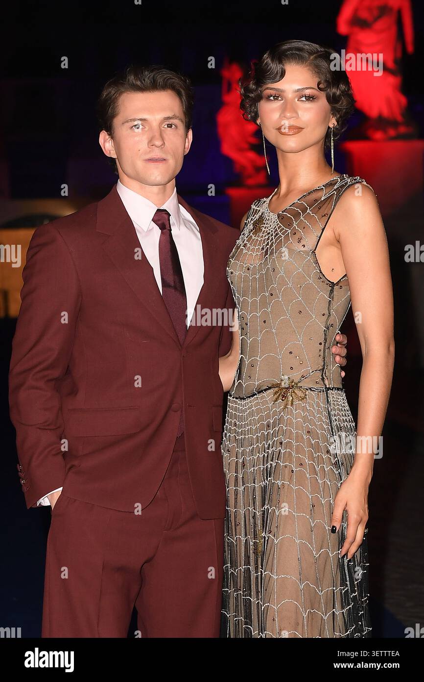 Tom Holland , Zendaya Italian Premiere of the movie -Spider-Man: Brand ...