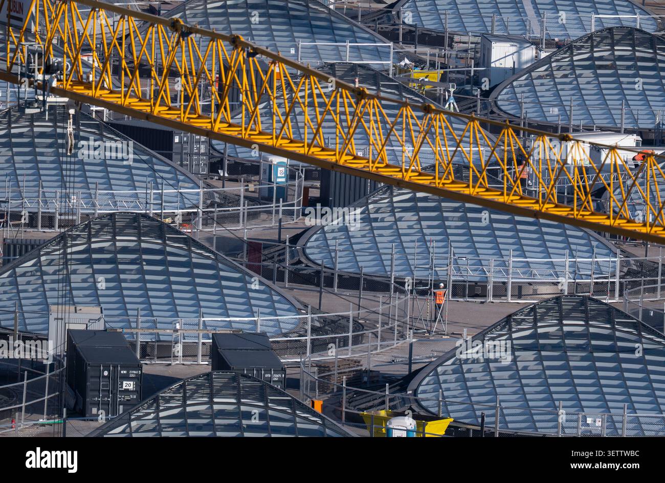 24 June 2026, Baden-Württemberg, Stuttgart: A view of the construction ...