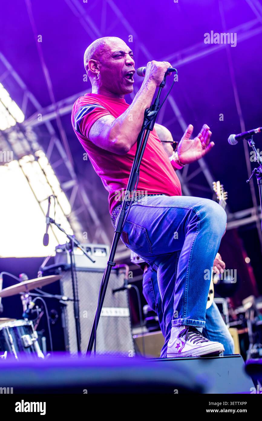Milan Italy. 23th jun 2026. The Italian rock band GIUDA performs live ...