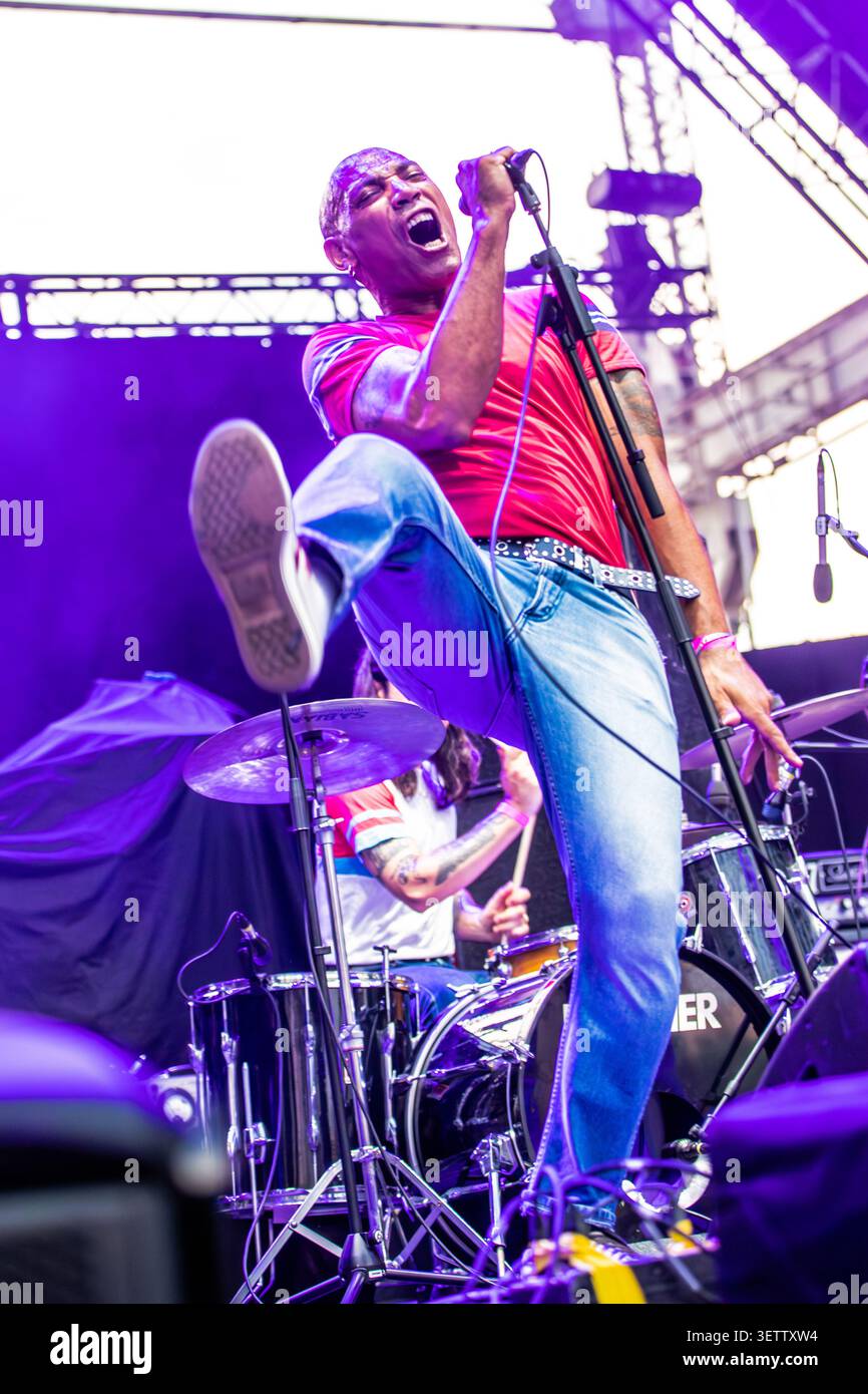 Milan Italy. 23th jun 2026. The Italian rock band GIUDA performs live ...
