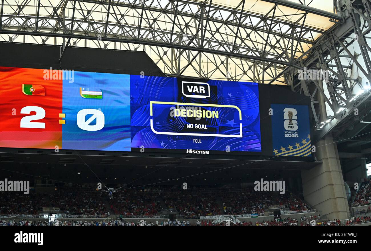 Display with video review, Houston Stadium (NRG Stadium) Houston, June ...