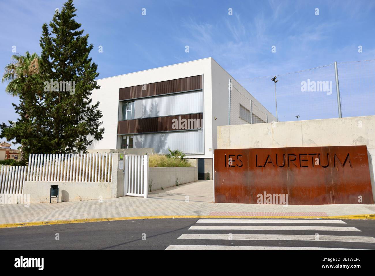 A photograph of the Lauretum Secondary School in Espartina (Seville ...