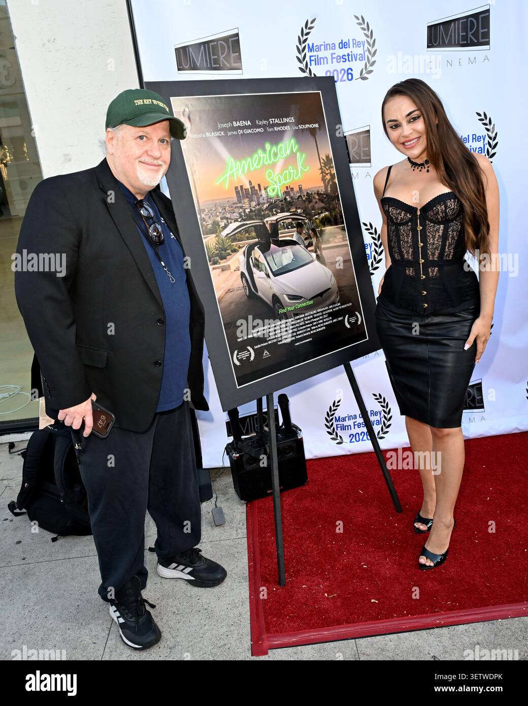 Director Michael Baumgarten and actress Jacqueline Pirkle attend ...