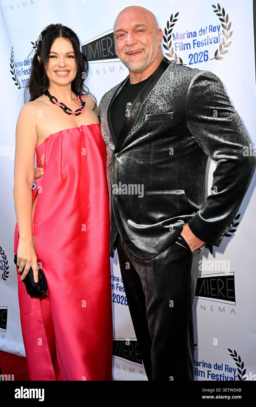 Actress Natasha Blasick and actor Landon Brittain attends "American ...