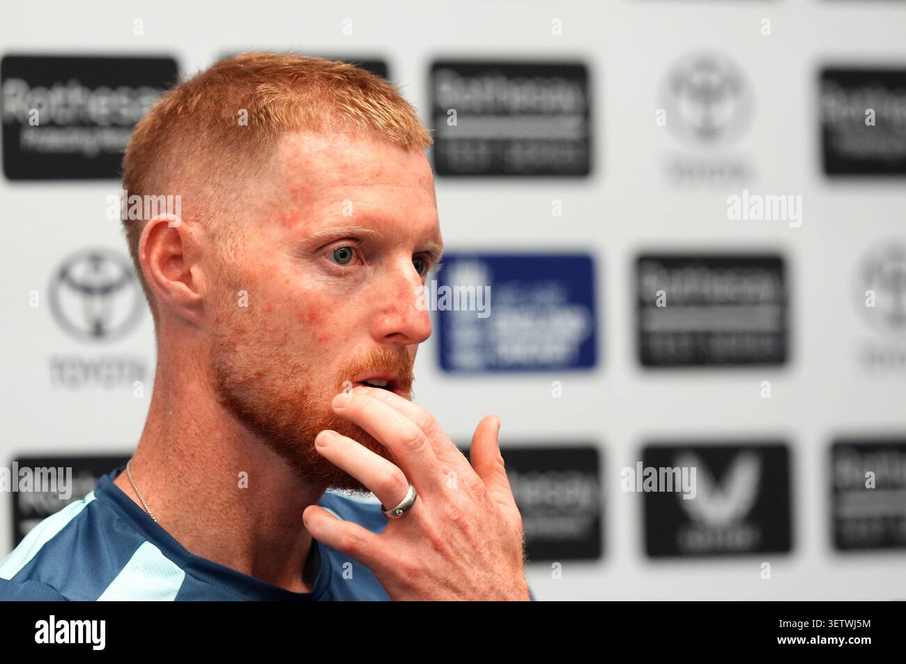 England's Ben Stokes in interviewed following a nets session at Trent ...