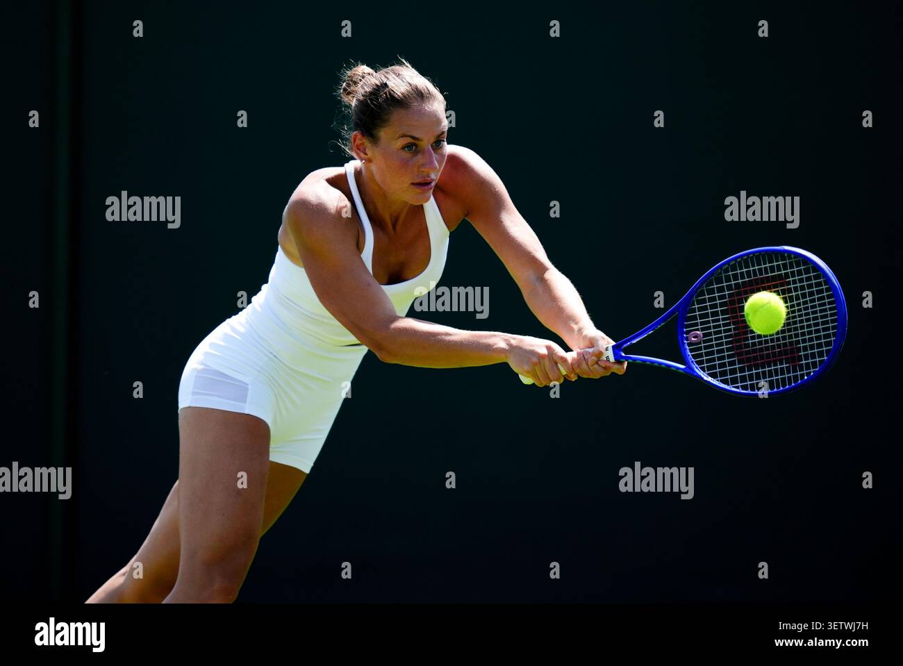 Marta Kostyuk of Ukraine during a practice session at the All England ...