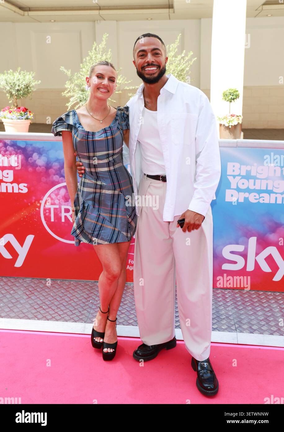Chloe Burrows and Tyler West seen attending the TRIC Awards 2026 at ...