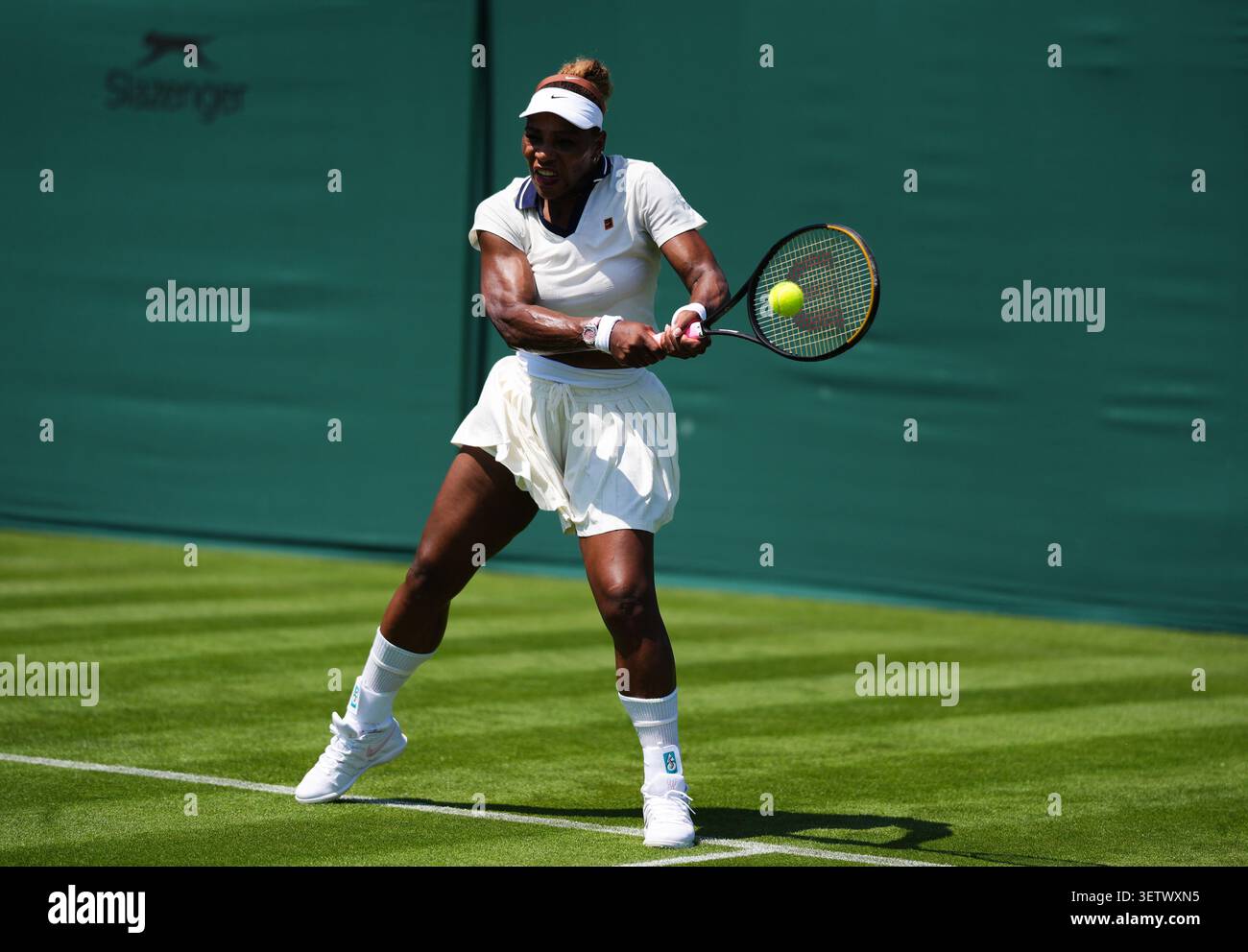 Serena Williams of the United States during a practice session at the ...