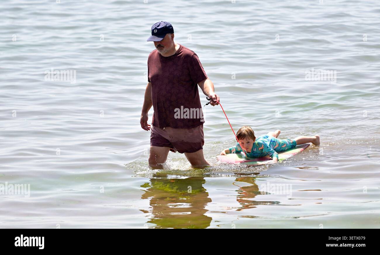 Torquay. United Kingdom. 24 June 2026. Hot weather in Torquay. Torre ...