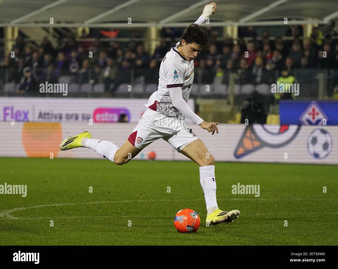 Cagliari’s Marco Palestra goal of 0-2 during the Serie A soccer match ...