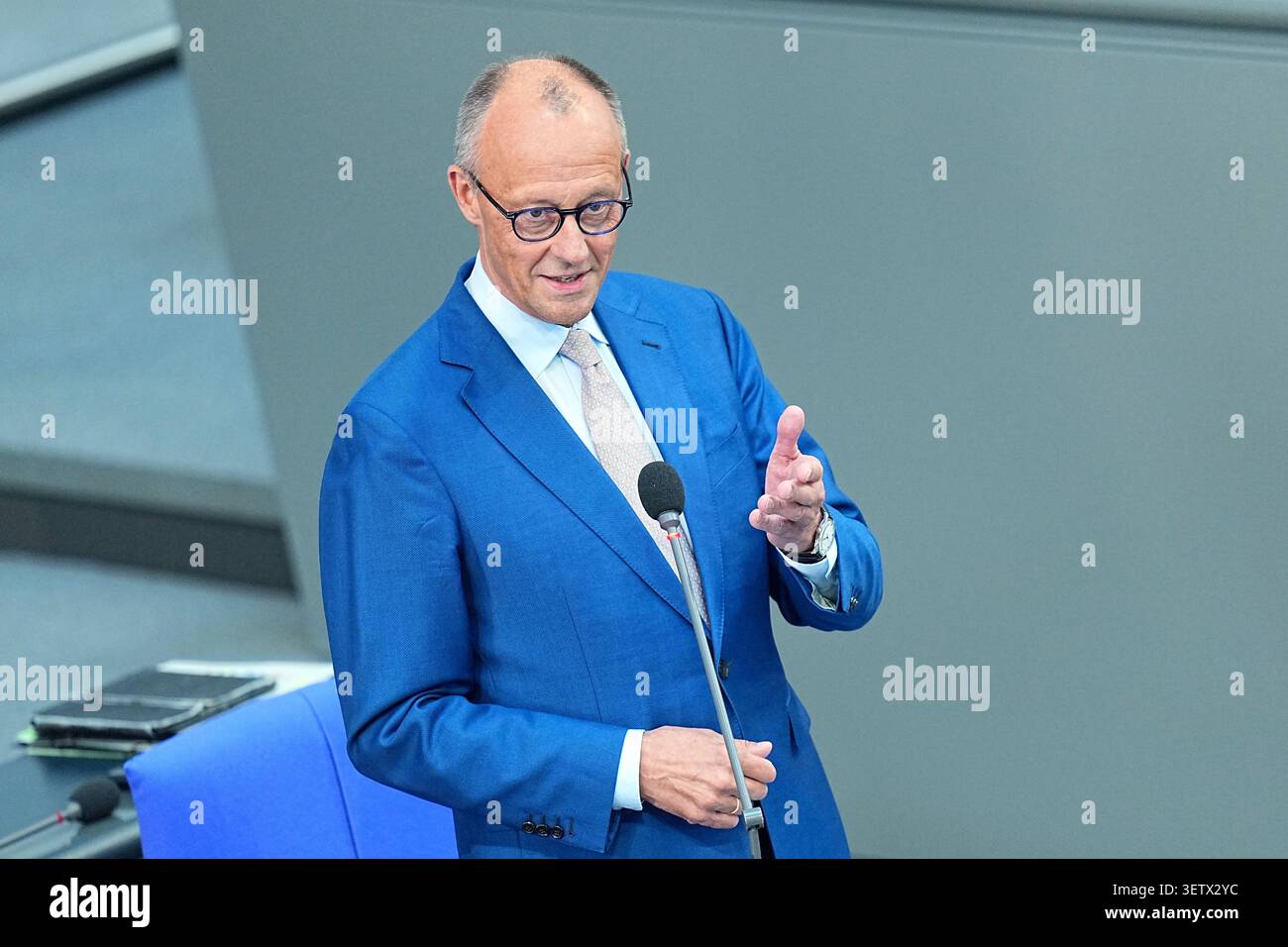 24 June 2026, Berlin: Chancellor Friedrich Merz (CDU) speaks during the ...