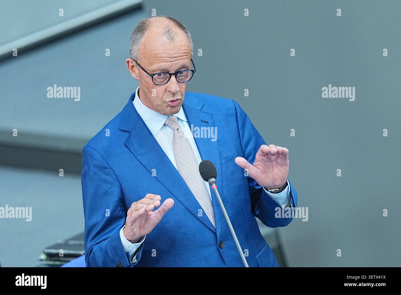 24 June 2026, Berlin: Chancellor Friedrich Merz (CDU) speaks during the ...