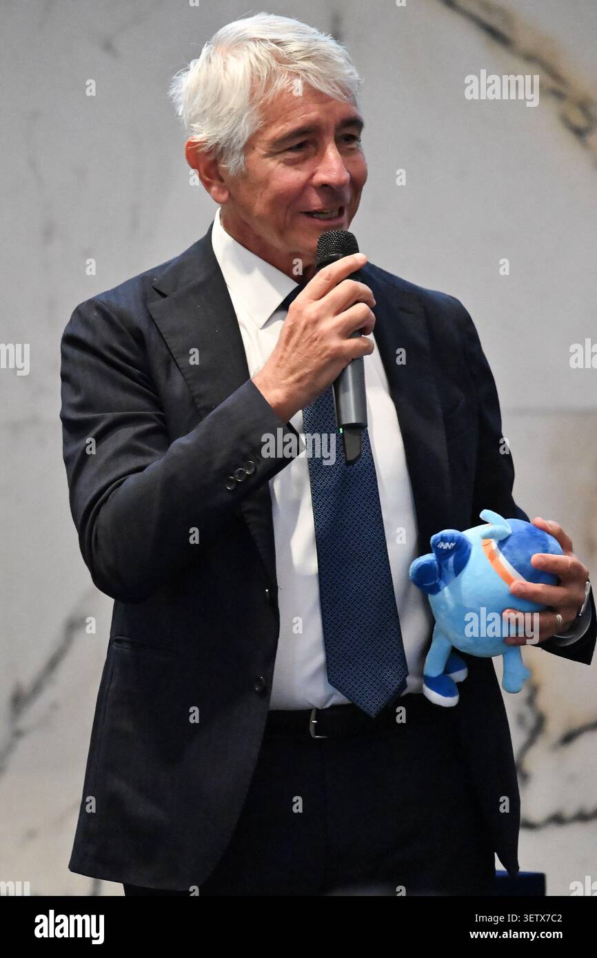 IPA86010189 - Andrea Abodi, Minister of Sports and Youth, during the ...