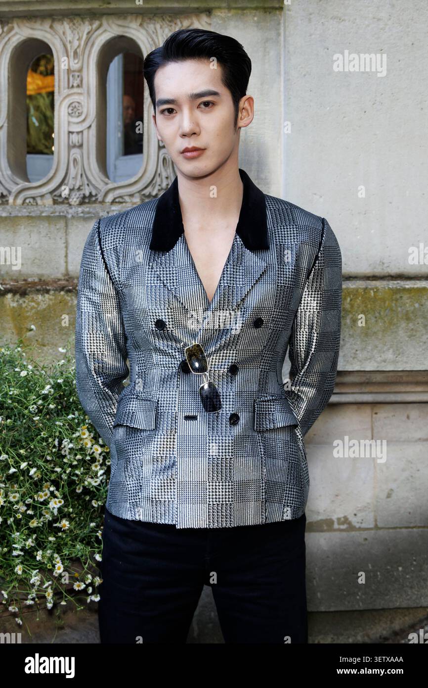 Yu Shi aka Yosh attends DIOR Menswear Spring-Summer 2027 runway during ...