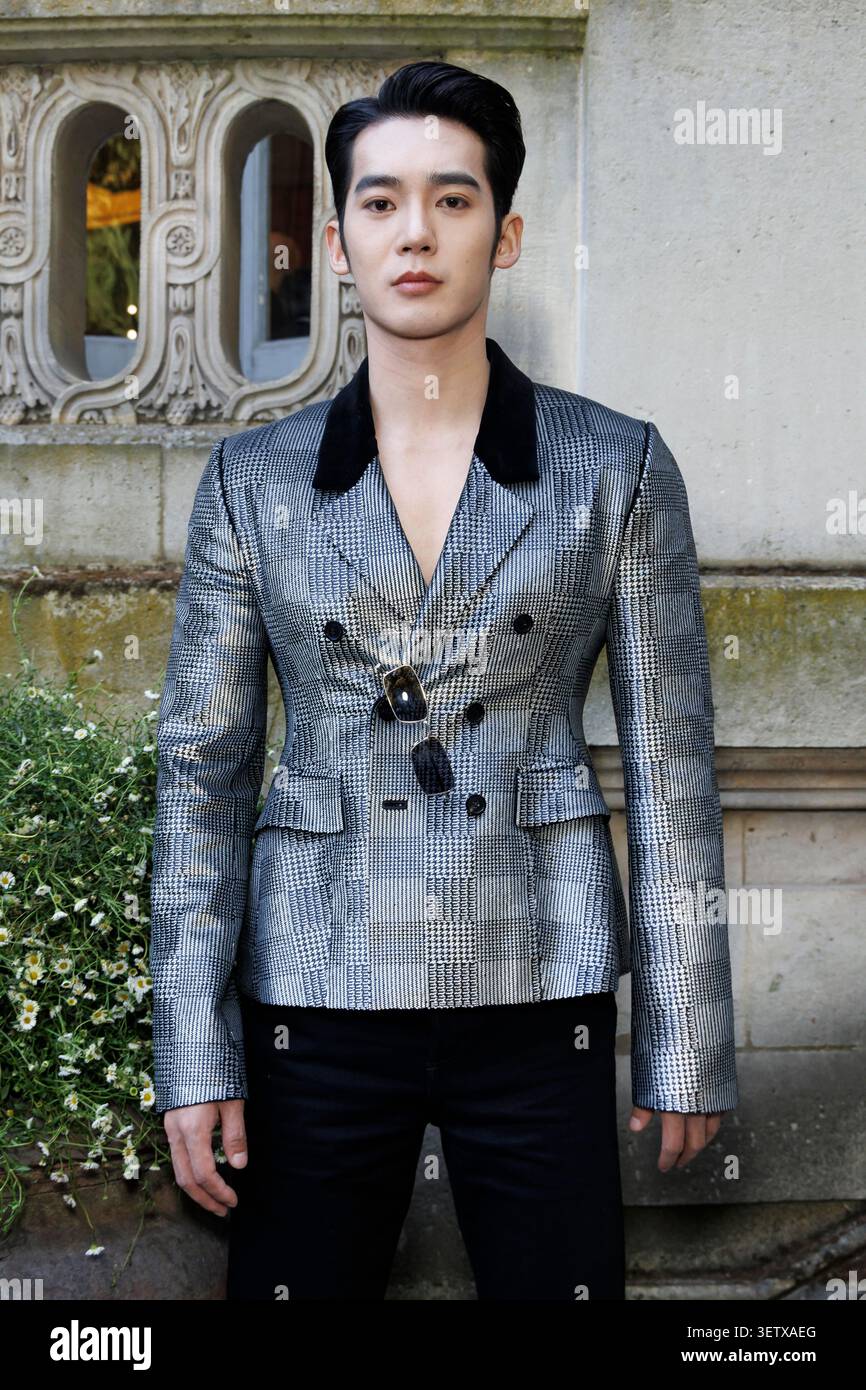 Yu Shi aka Yosh attends DIOR Menswear Spring-Summer 2027 runway during ...