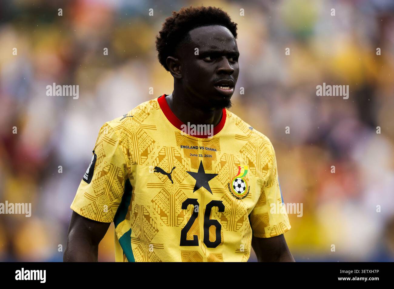 Marvin Senaya of Ghana looks on during the FIFA World Cup 2026 Group L ...