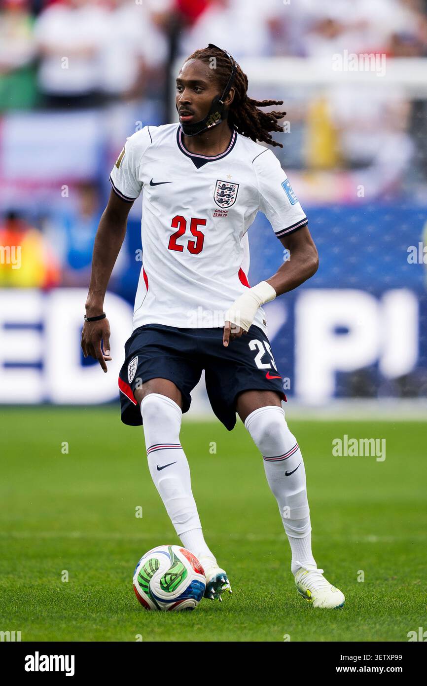 Djed Spence of England in action during the FIFA World Cup 2026 Group L ...