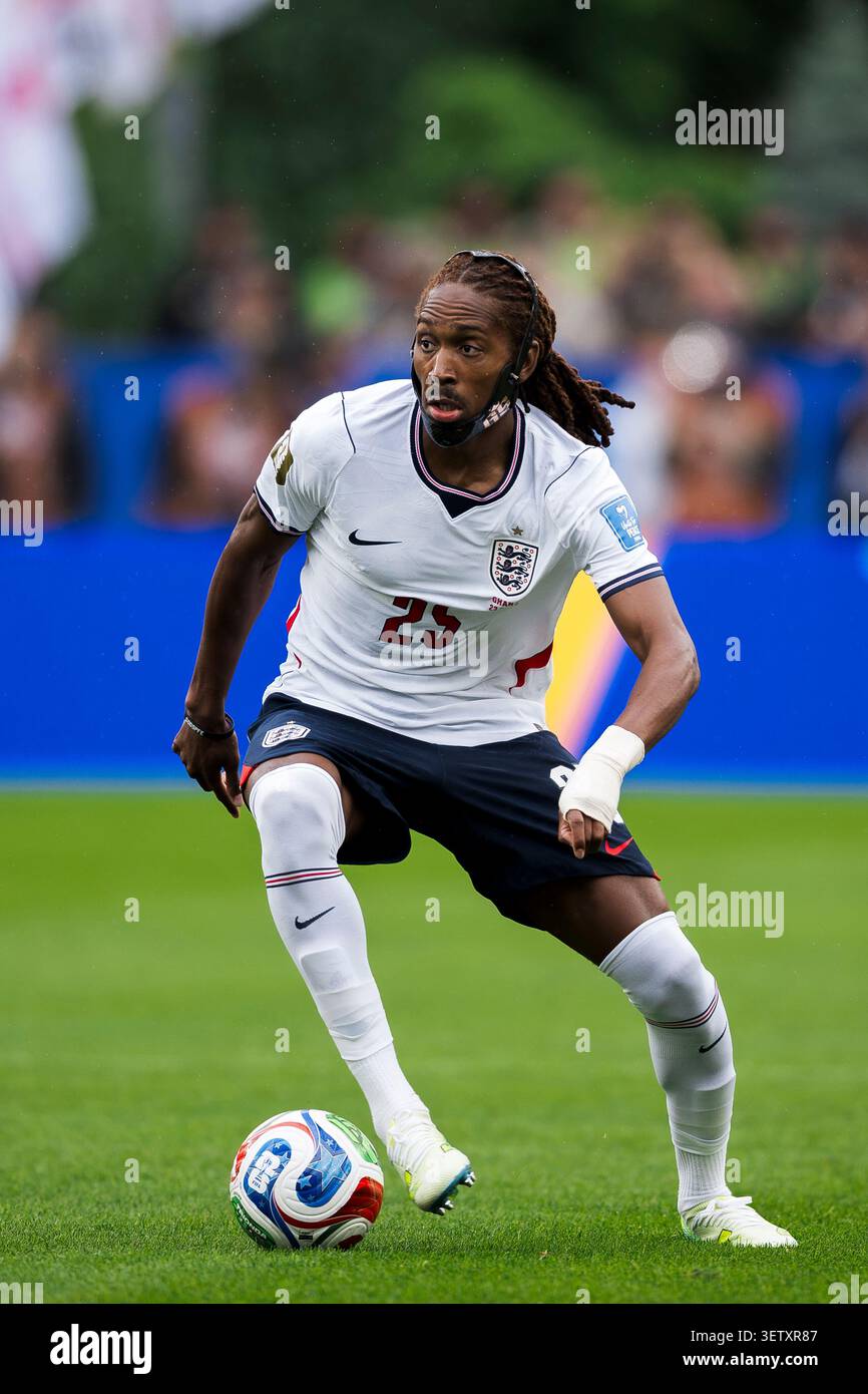 Djed Spence of England in action during the FIFA World Cup 2026 Group L ...